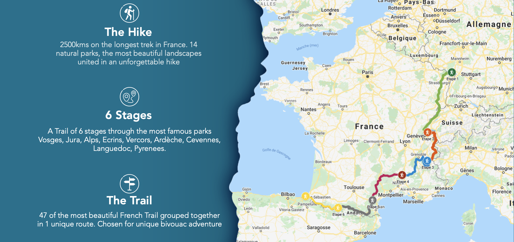 This 2.500 kilometer long trail will connect France’s most beautiful ...