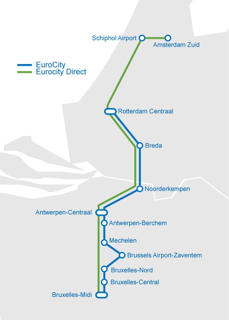 New high-speed train service connecting Amsterdam and Brussels from ...